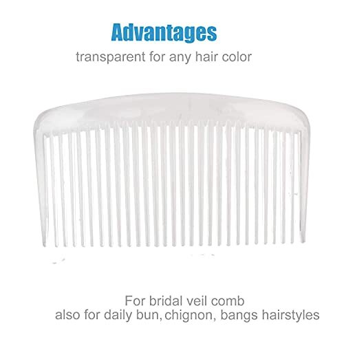20 Pack Clear White Large Plastic Hair Side Comb With Long Teeth ...