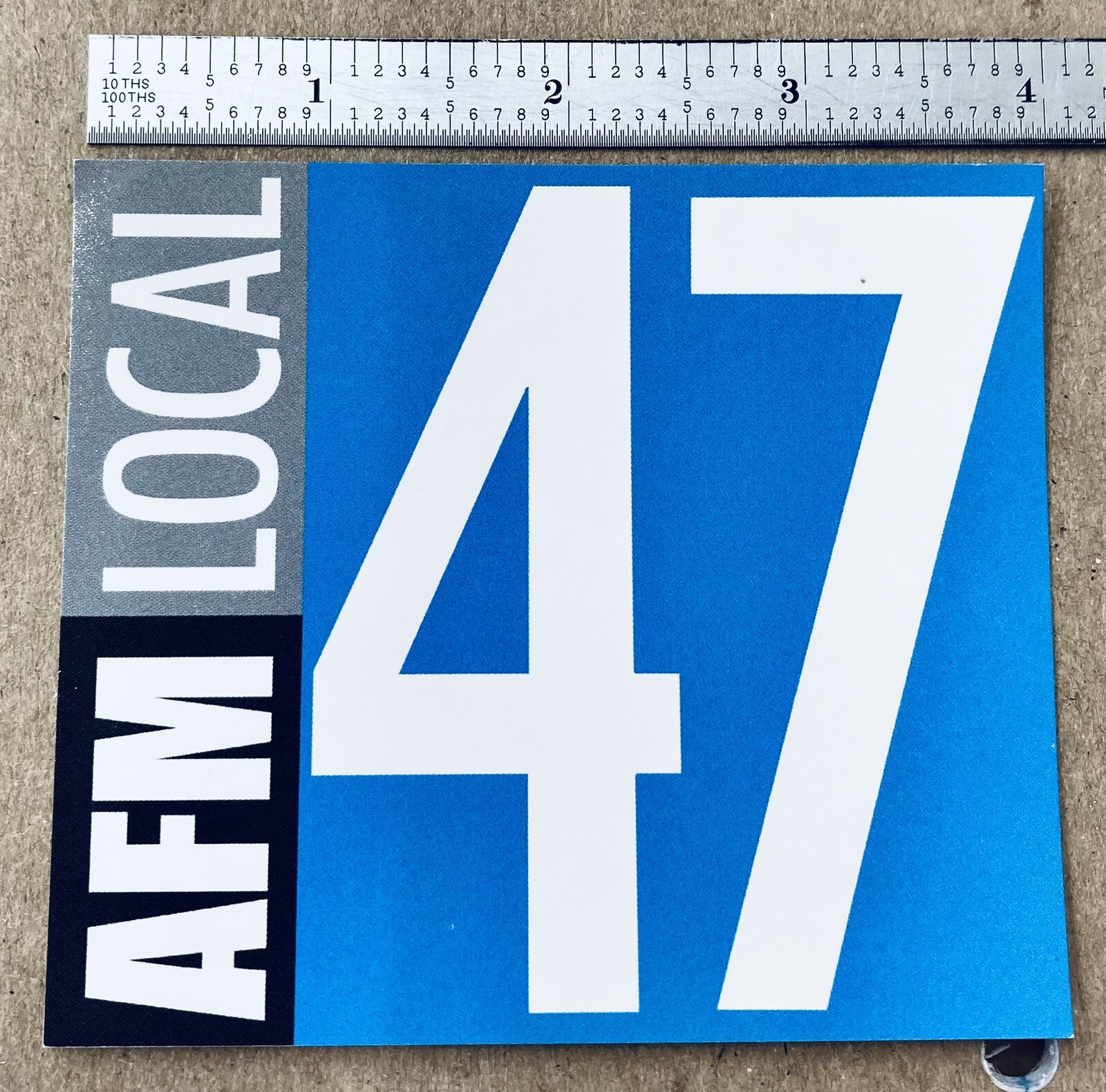 AFM Local 47 Union STICKER - American Federation Of Musicians - Guitar ...