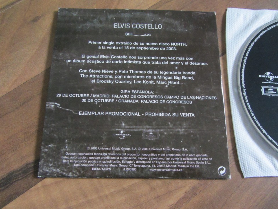 ELVIS COSTELLO Still 2003 SPAIN promo collectors CD single | eBay