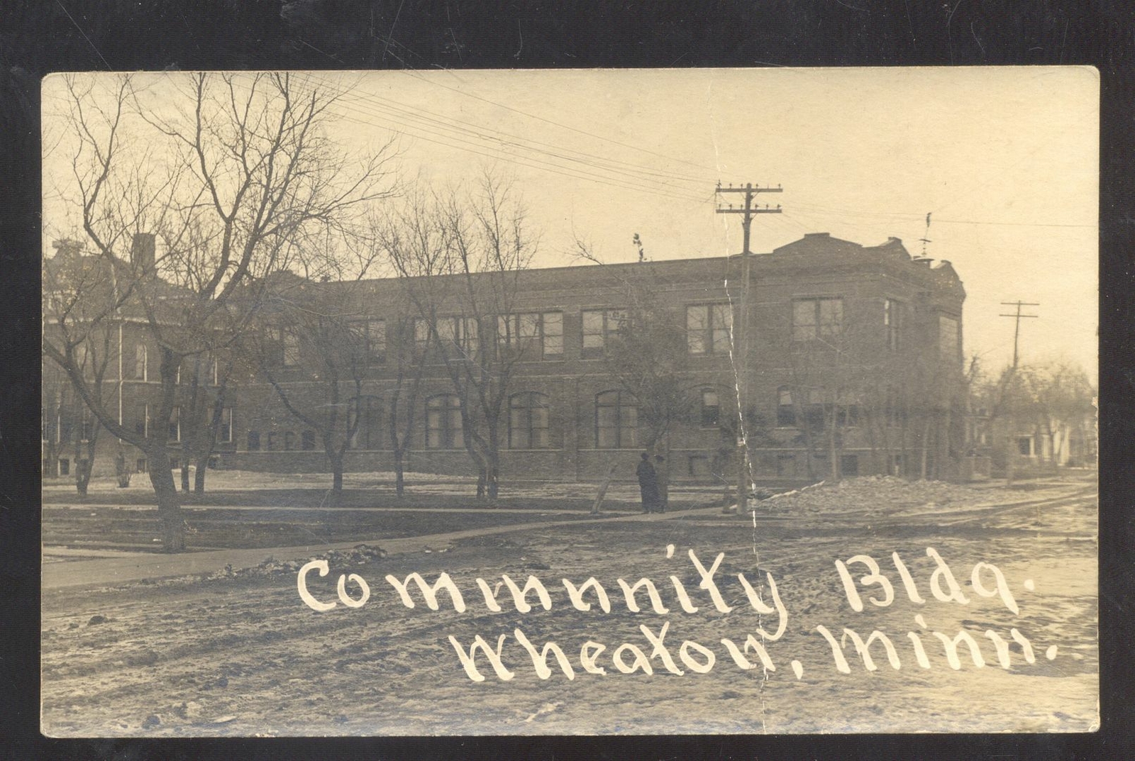 RPPC WHEATON MINNESOTA COMMUNITY BUILDING VINTAGE REAL PHOTO POSTCARD ...