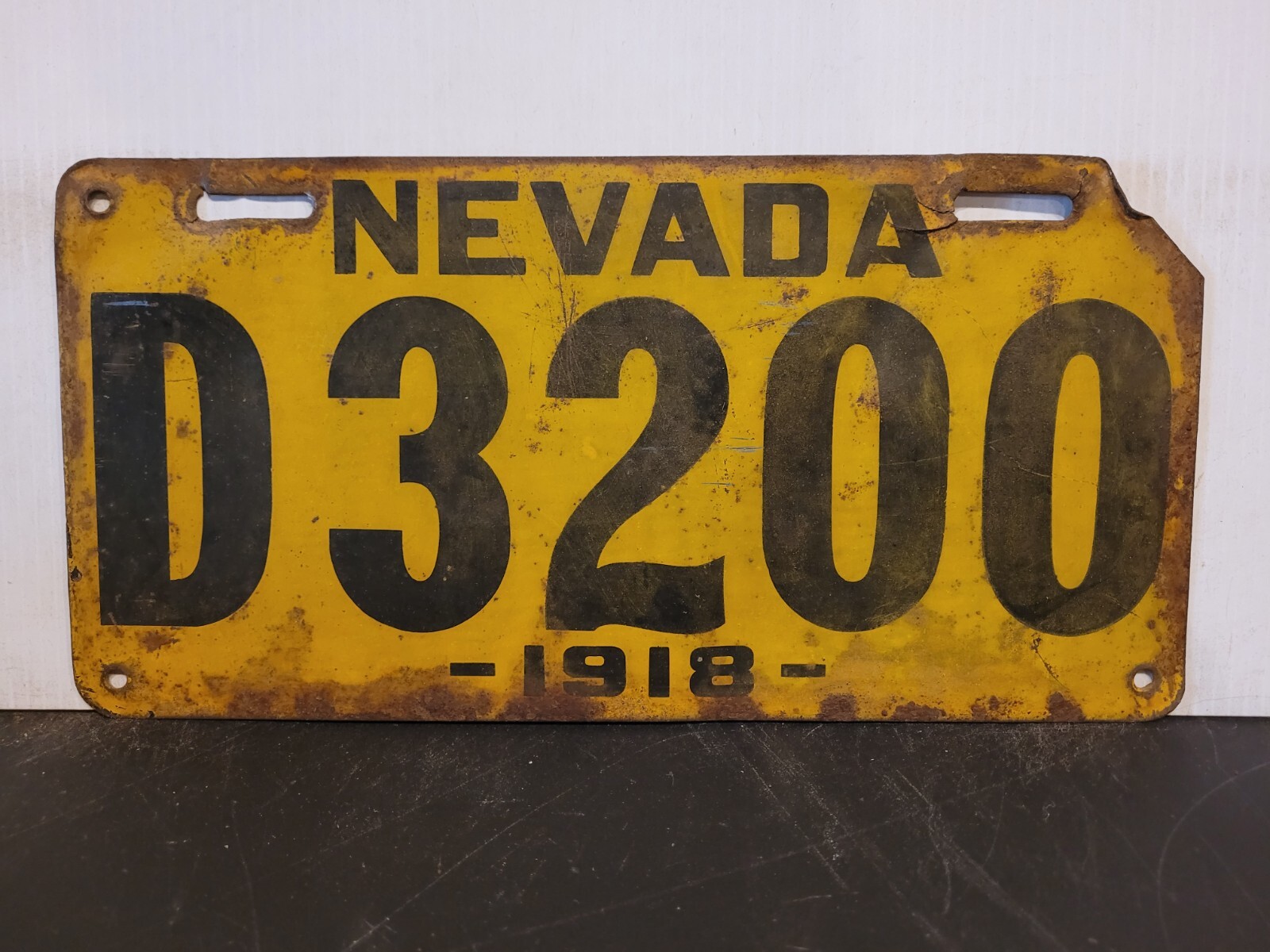 1918 Nevada DEALER License Plate Tag Battle Mountain Garage | eBay