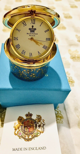 Royal Collection Pillbox Clock Buckingham Palace Trinket Queen ...