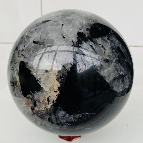 Natural Black Tourmaline crystal Sphere quartz crystal energy 4500g | eBay