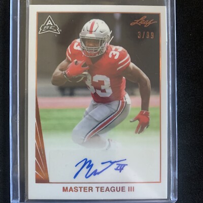 2021 LEAF PROS SET FOOTBALL MASTER TEAGUE III AUTO /99 RC BA-MT1 OHIO ...