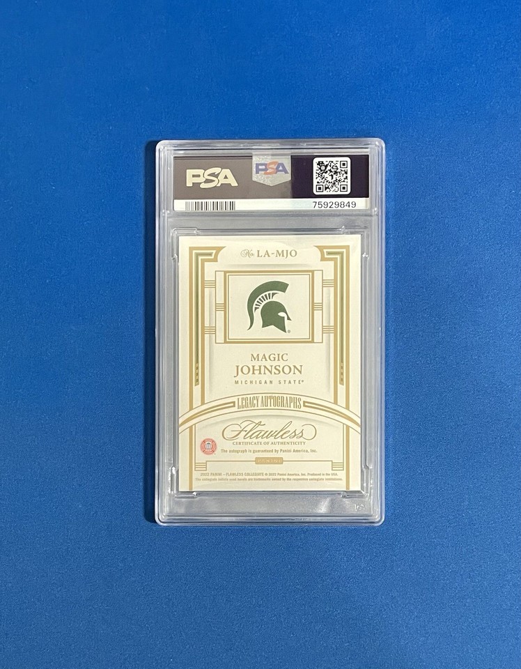 2022 Flawless Collegiate Magic Johnson Legacy Autographs /25 PSA GEM ...
