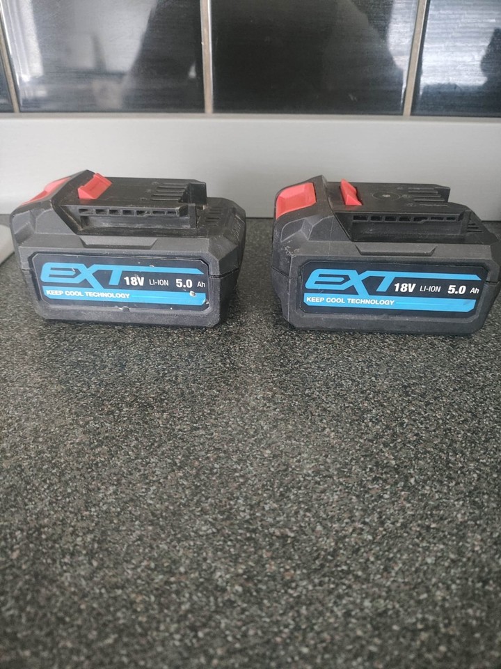 2x Erbauer Battery Power Tool EBAT18-LI-5 EXT 18V Li-ion 5Ah 5.0ah No ...