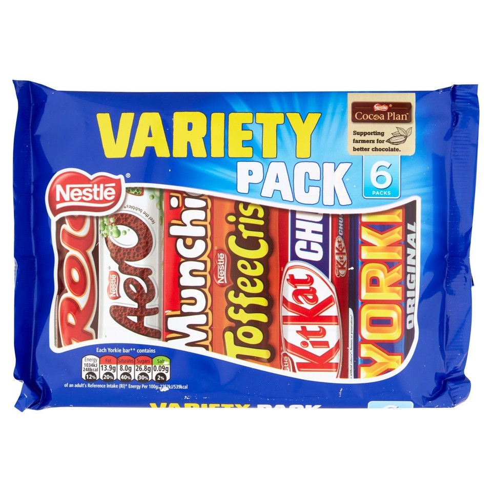 Nestle Chocolate Candy Toffee Flavor Variety Pack 6 Count Imported Uk ...