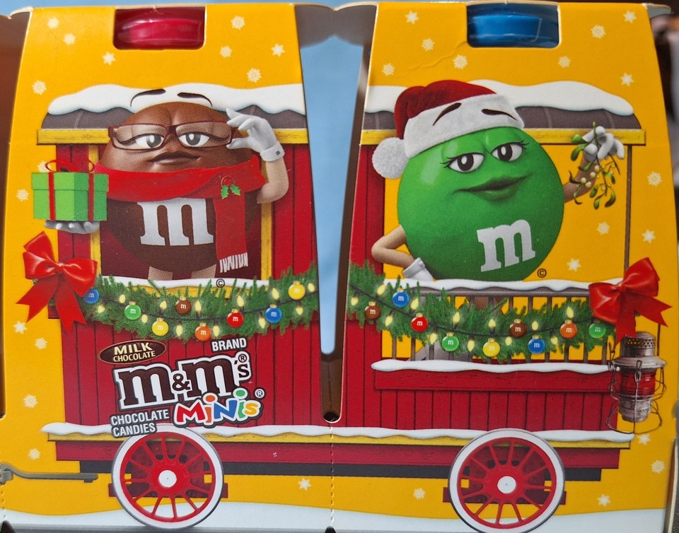 RARE Mars M&M Christmas/Holiday Candy Tube 10 Piece Intact Train Set | eBay