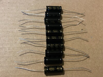 10pc Electrolytic Capacitor Axial BIPOLAR 2000h 105℃ 10uF 100V 10x24mm ...