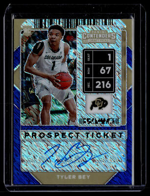 2020 Panini Contenders Draft Tyler Bey Blue Shimmer FOTL Auto /15 | eBay