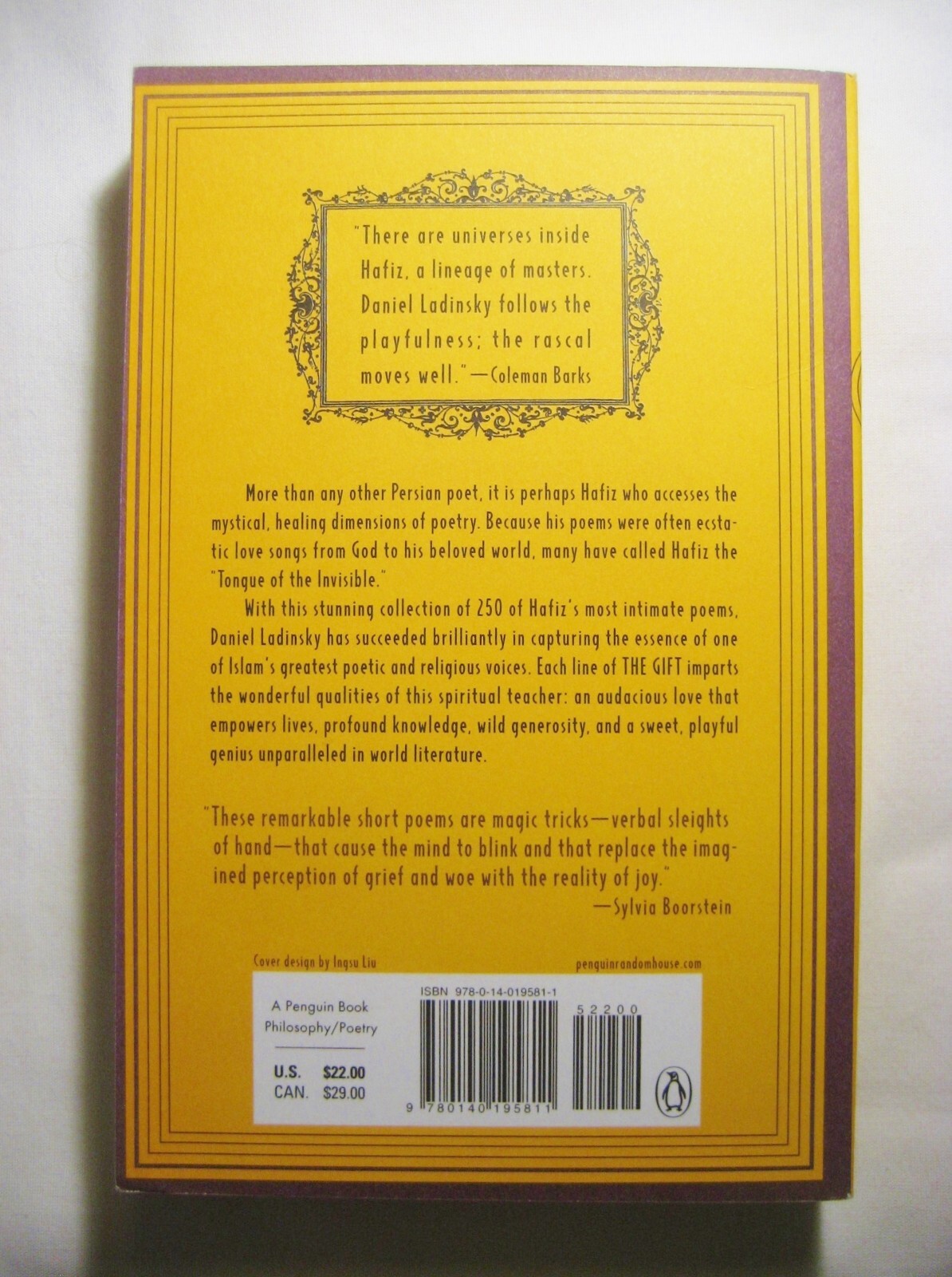 Compass Ser.: The Gift : Poems by Hafiz, the Great Sufi Master by ...