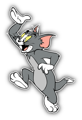Tom And Jerry Tom Happy Cartoon Car Bumper Sticker Decal 3'' x 5'' | eBay