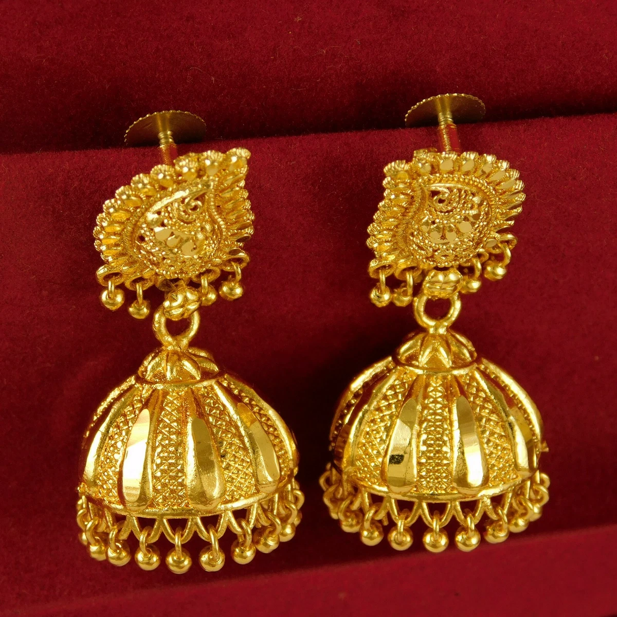 South Indian Gold Earring Designs For Women