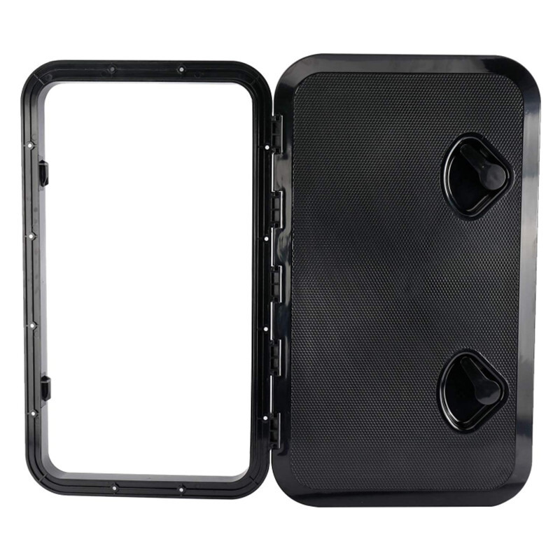 606 x 353mm Marine Boat Deck Hatch Boat Access Hatch& Lid Black Non ...
