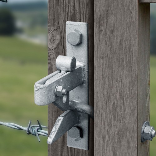 Auto Galvanised Gate Catch 7" Garden Metal Field and Striker Self ...