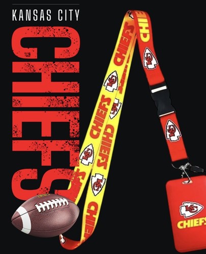 Kansas City Chiefs NFL Lanyard Clip Neck Tag Keychain for ID Keys ...
