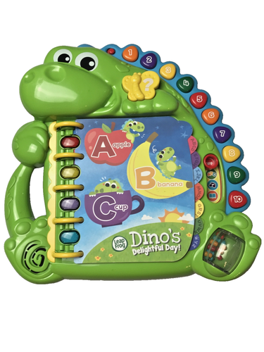 Leap Frog Alphabet Book Dino's Delightful Day. Green. Great Condition ...