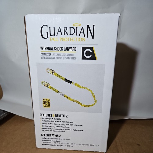 Guardian Fall Protection 11200 IS-72 Internal Shock 6' Single Leg ...