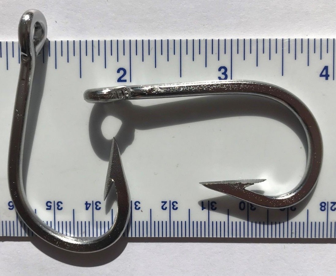 50 GT Stainless Big Game Swordfish Tuna Fish Fishing Hooks - size 7/0 ...