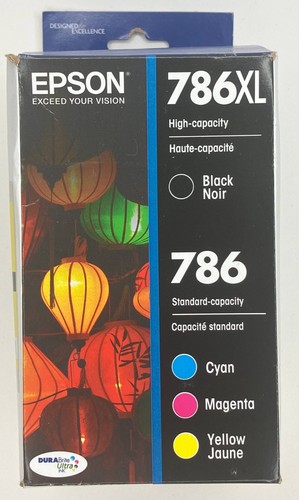 4PK Genuine Epson 786XL Black & Standard 786 Color EXP. 01/2025 NEW ...