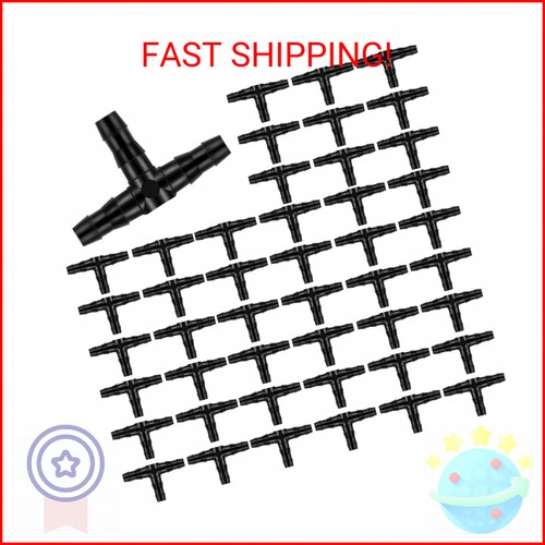 Kalolary 100PCS 1/4" Universal Barbed Tee Fittings, 1/4 Inch Barbed Tee ...