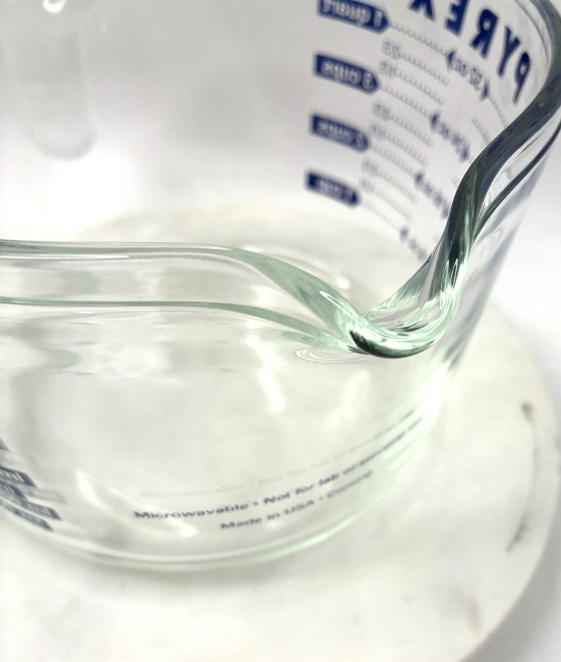 Pyrex 4 Cup Measuring Cup Pour Spout Blue Letters Blue Lettering 1 ...