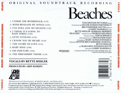 BETTE MIDLER BEACHES [ORIGINAL SOUNDTRACK] NEW CD 75678193323| eBay