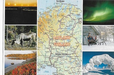Lapland, Finland map Postcard | eBay UK