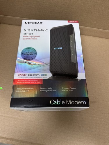 NETGEAR Nighthawk Cable Modem CM1200 – Multi-Gig Speed Modem - IN Box ...