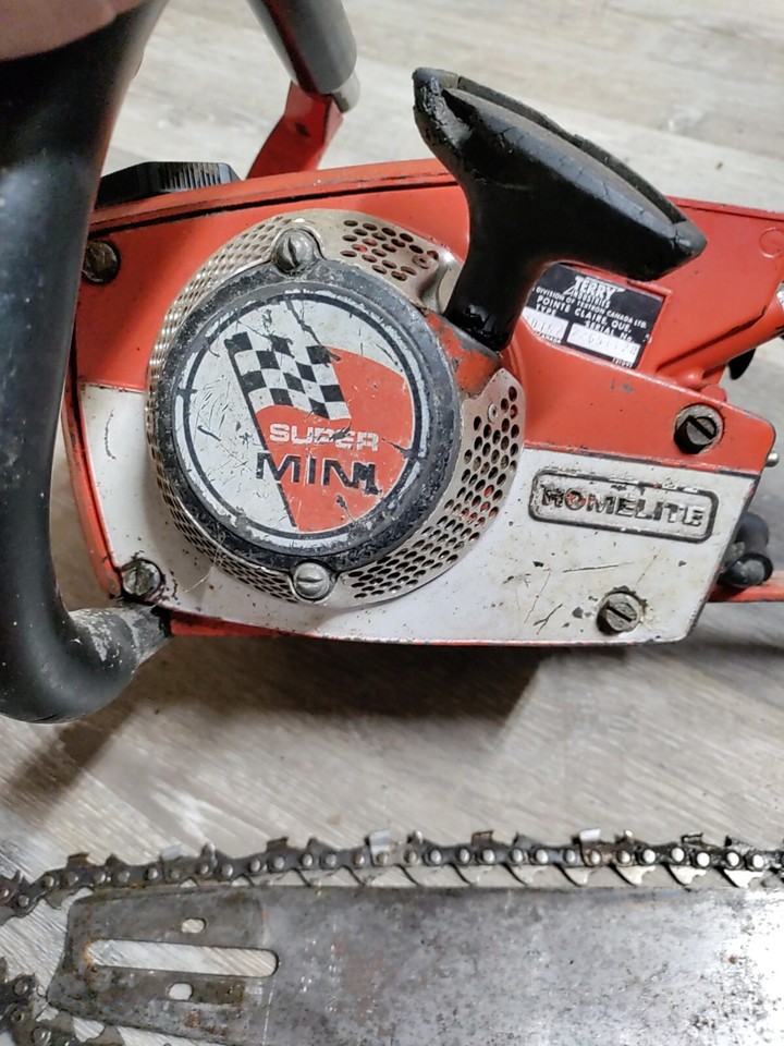 Vintage HOMELITE SUPER MINI Chainsaw Chain Saw with 16" Bar | eBay