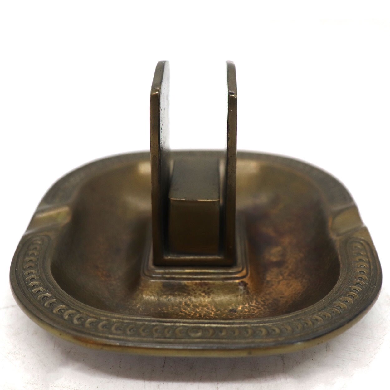 Antique American Tiffany Studios Bronze Matchbox Holder & Ashtray Stand ...