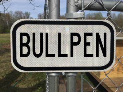 baseball BULLPEN sign road sign 12"x6" - DOT style sign - traffic ...
