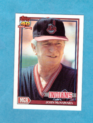1991 Topps Baseball Card #549 John McNamara Indians Manager | eBay
