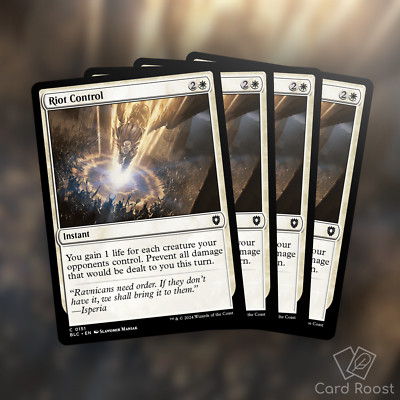 MTG Magic x4 Riot Control 0151 Commander Bloomburrow BLC Playset | eBay