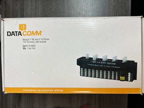 DATACOMM 70-0020 1X8F AND 4X10PHONE 110 TERMINAL,W/ BRACKET | eBay