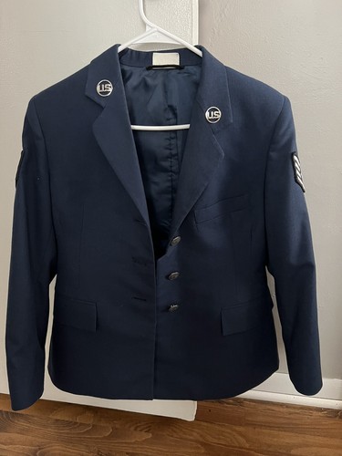US Air Force Coat SSGT 10 MS Blue 1620 Poly/Wool Serge Dress Jacket ...