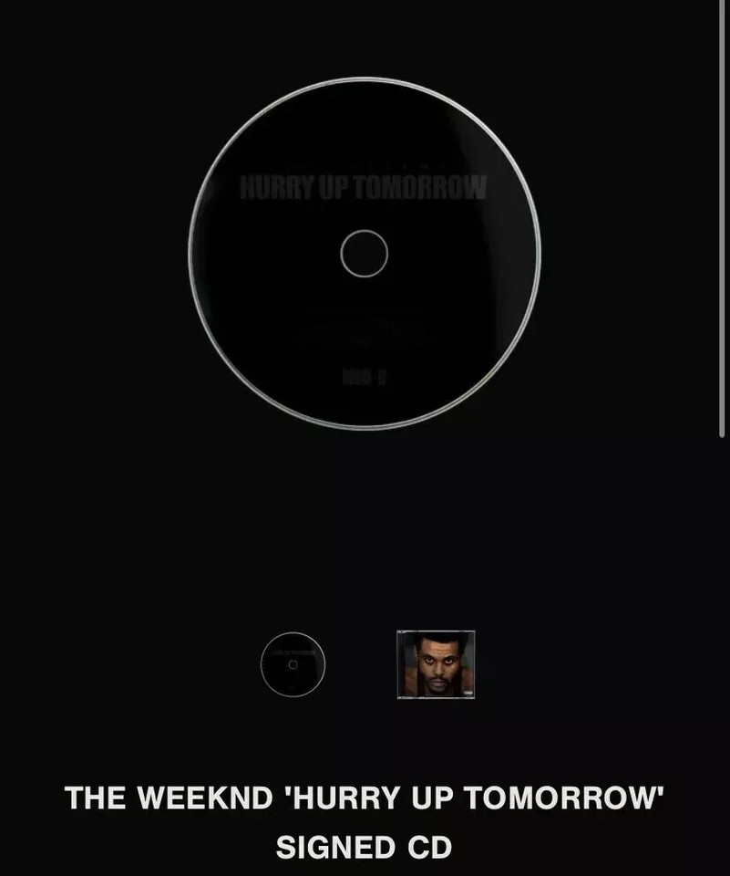 THE WEEKND - HURRY UP TOMORROW | CD & SIGNED AUTOGRAPHED ART CARD ...