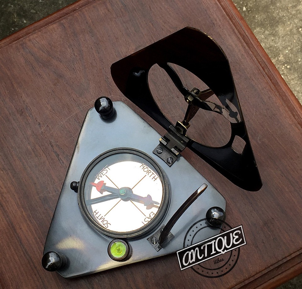 Vintage Marina Vintage Sundial and Compass Clock Working Astrolabe ...