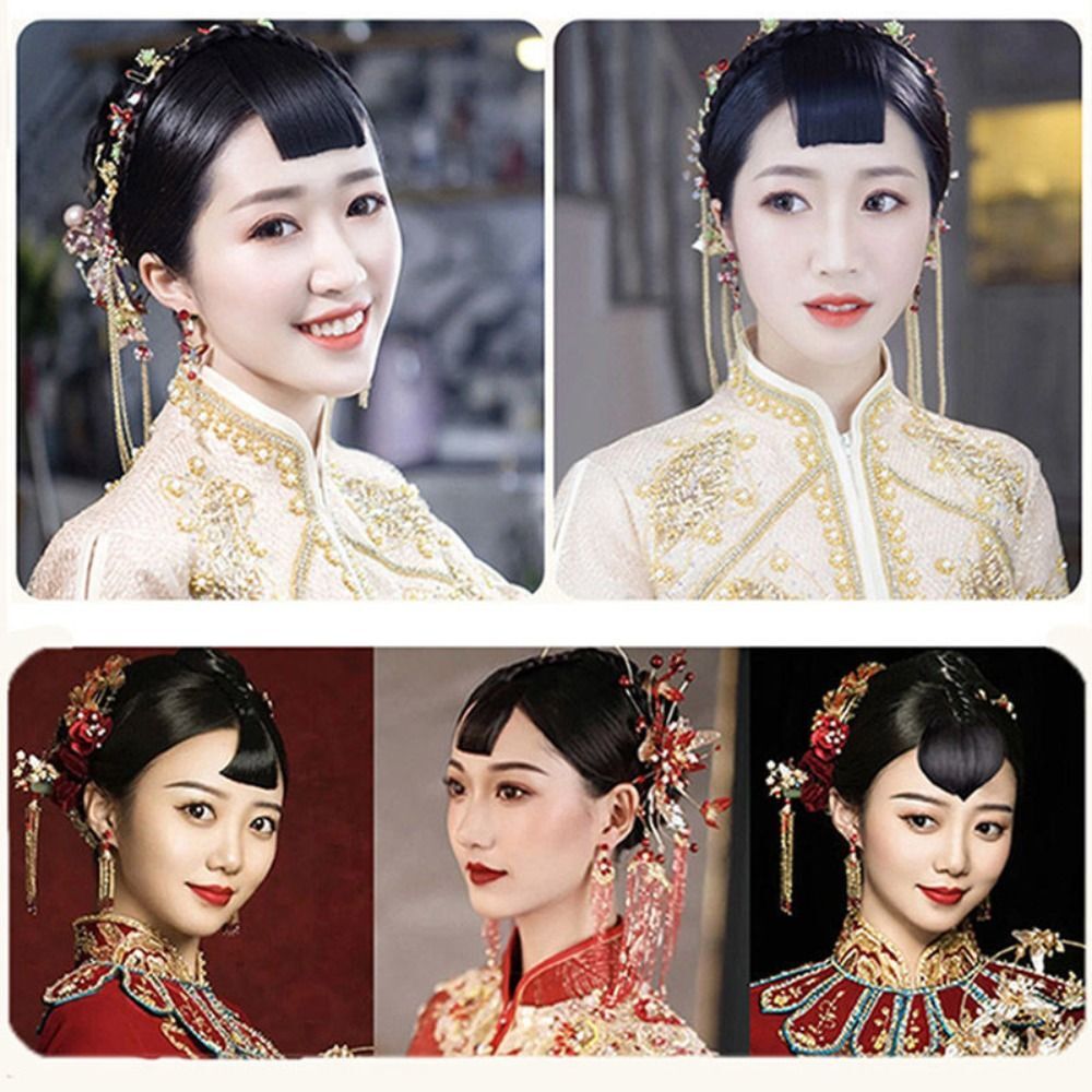 Cheongsam Bangs Traditional Headdress Retro Cosplay Bangs Hanfu ...