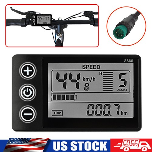 For E-bike Lcd Display 24V/36V/48V Display E-Bicycle Electric Bike Plug ...