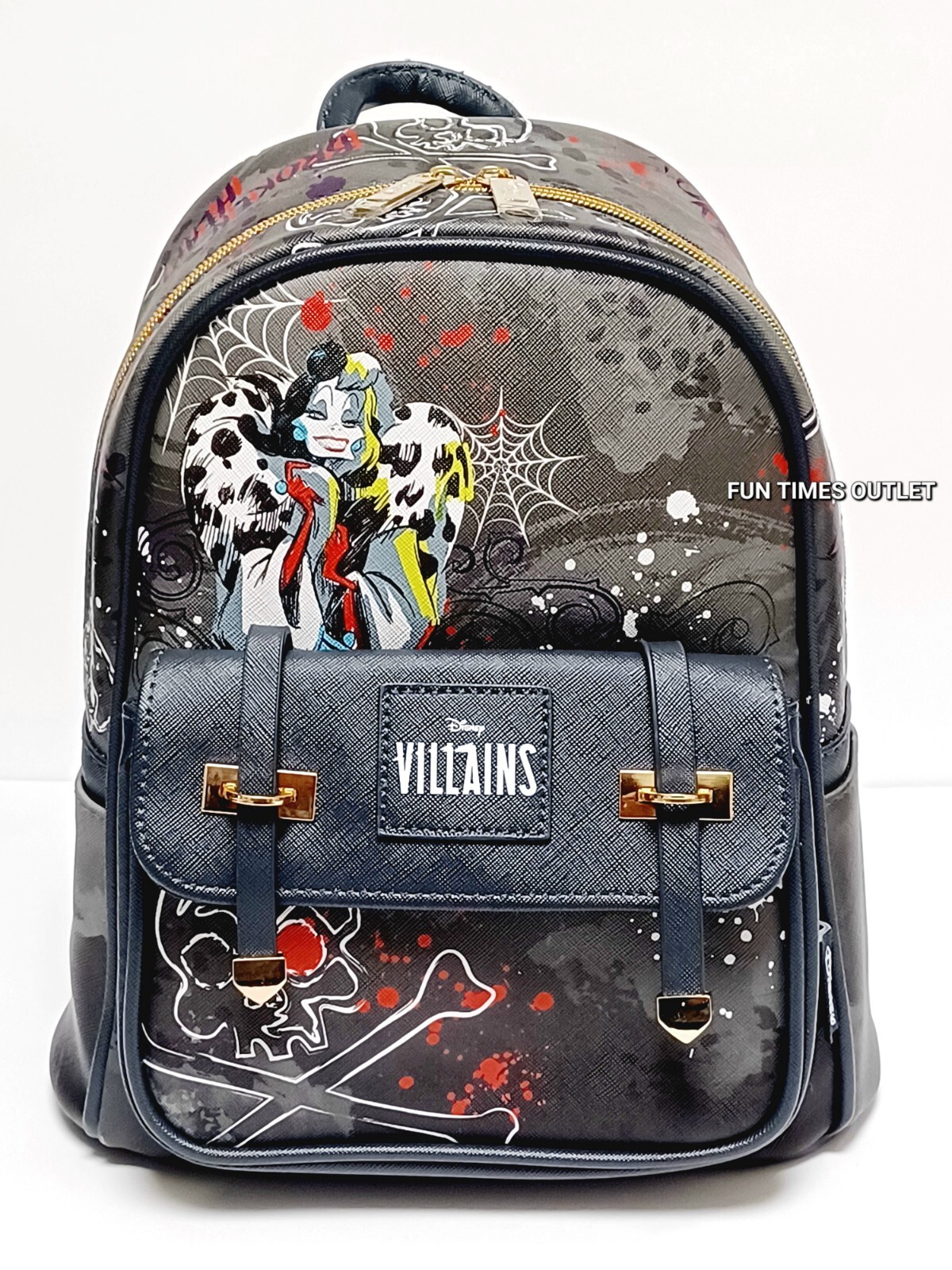 Disney Villains Cruella De Vil Purse Backpack 11″ Faux Leather Lady ...