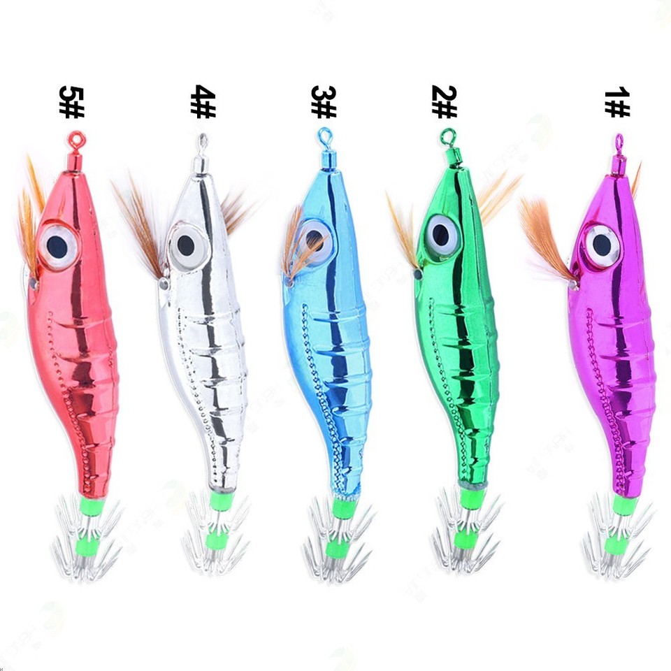 10cm/8 6g Luminöser Garnelen Köder Oktopus Kalmar Jig Fischhaken ...