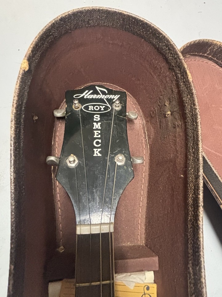 Vintage 1950s 1960s Harmony Roy Smeck 4 String Tenor Banjo with Case | eBay
