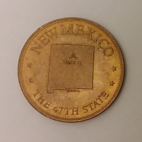 New Mexico 47th State Souvenir Bronze Coin Token 26mm | eBay