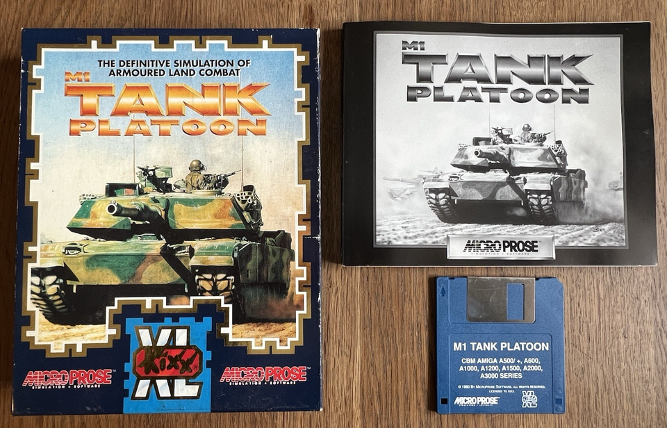 Micro Prose M1 Tank Platoon Amiga Commodore Computer Game 1990 UNTESTED ...