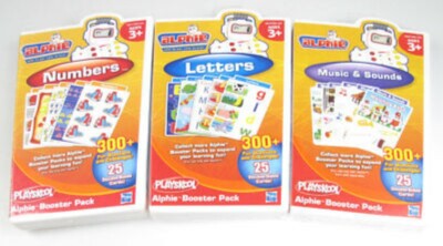 3 Pack PLAYSKOOL ALPHIE BOOSTER PACK LETTER / NUMBER / MUSIC&SOUND ...