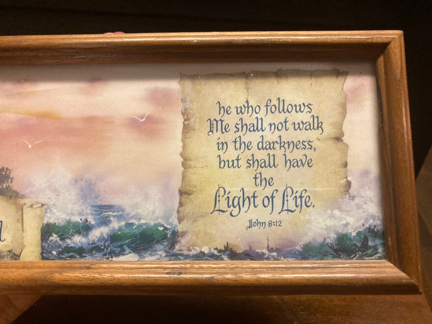 John 8:12 Religious Lighthouse Art Print Bible Christian Church Home ...