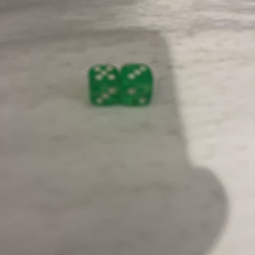 Two Translucent Green Replacement Dice 1/2 Inch Long | eBay