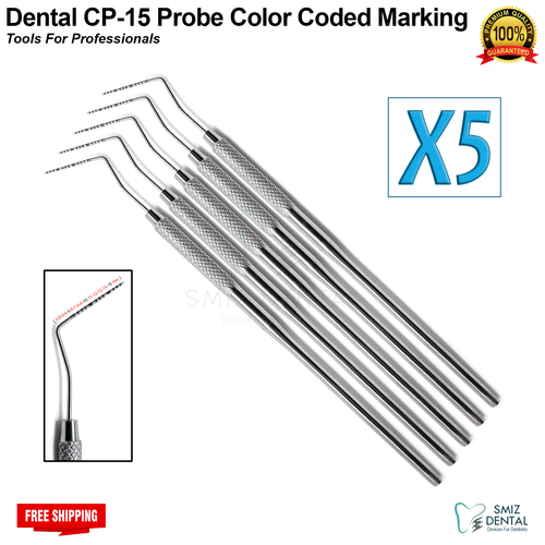 Dental Diagnostic CP-15 Probe UNC Color Coated Marking Periodontal ...