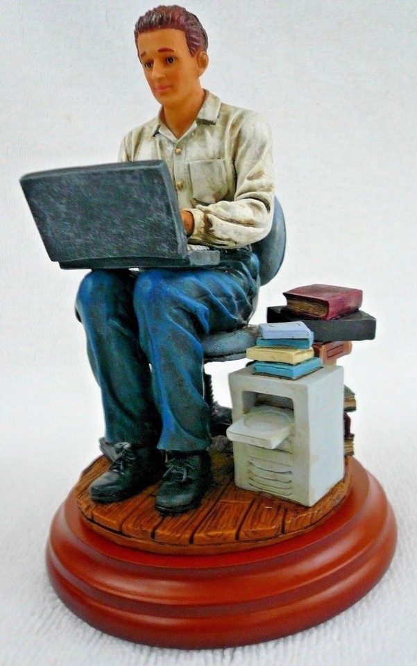 Computer Whiz Figurine Statue NIB New Tech Programmer Coder Free ...